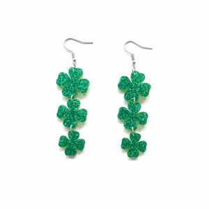 st. patrick's day earrings irish shamrock acrylic pendant earrings green shamrock pendant exquisite earrings for women's jewelry gifts