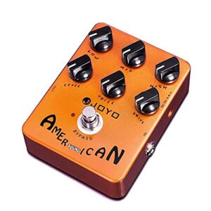 JOYO JF-14 American Sound Amp Simulator Pedal Bundle with DC 9V Pedal Power Supply (800mA -1A) AC Adapter