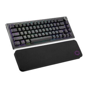 cooler master ck721 65% hybrid wireless 2.4ghz/bluetooth space gray mechanical gaming keyboard, tactile brown switches, customizable rgb, ergonomic design, 3-way dial, qwerty (ck-721-gktm1-us)