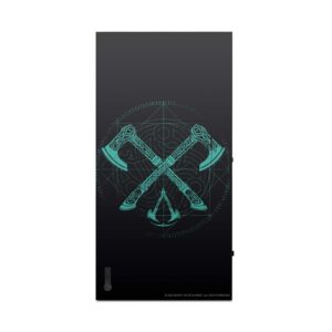 Head Case Designs Officially Licensed Assassin's Creed Dual Axes Valhalla Key Art Matte Vinyl Sticker Gaming Skin Decal Cover Compatible with Xbox Series X Console and Controller Bundle