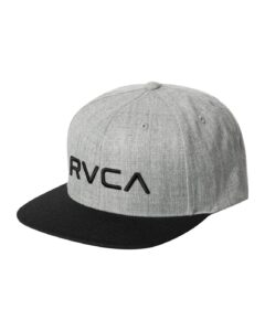 rvca twill snapback ii heather grey/black one size