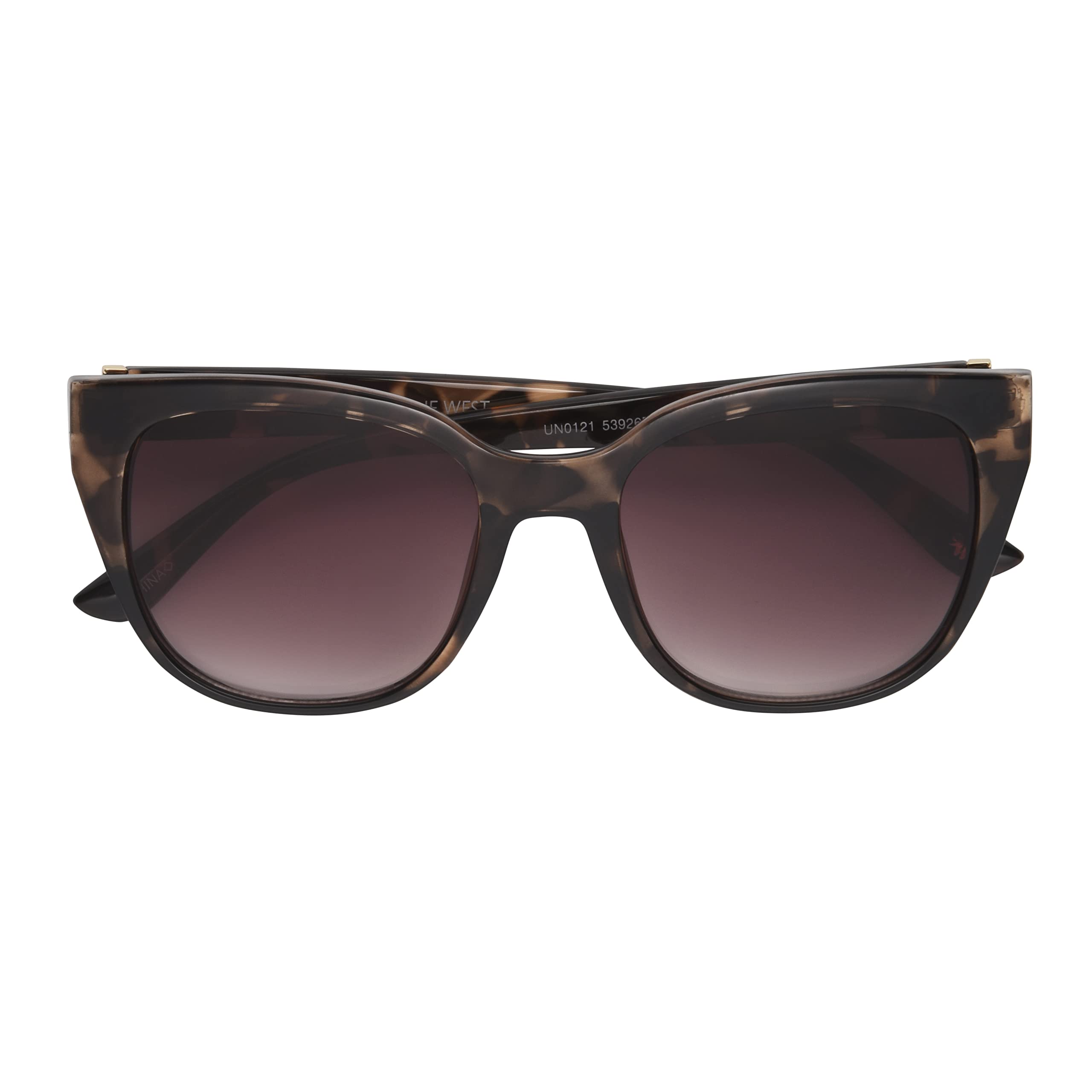 Nine West Women's Shayna Sunglasses Cat Eye, Brown Tortoise, 52mm