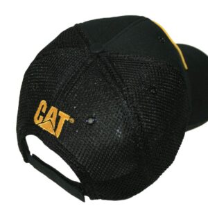 Caterpillar Equipment Vintage Retro Black & Yellow Foam Mesh Retro Cap/Hat