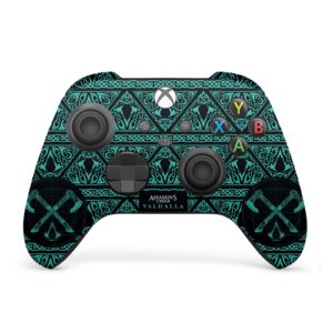 Head Case Designs Officially Licensed Assassin's Creed Dual Axes Valhalla Key Art Matte Vinyl Sticker Gaming Skin Decal Cover Compatible with Xbox Series X Console and Controller Bundle