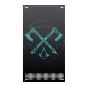 Head Case Designs Officially Licensed Assassin's Creed Dual Axes Valhalla Key Art Vinyl Sticker Gaming Skin Decal Cover Compatible with Xbox Series S Console and Controller Bundle