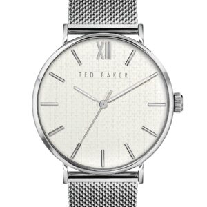 Ted Baker Men's Quartz Stainless Steel Strap, Silver, 22 Casual Watch (Model: BKPPGS2179I), Silver/White