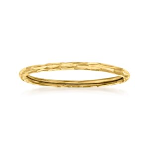 rs pure by ross-simons italian 14kt yellow gold grooved ring. size 5