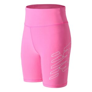 new balance girl's performance bike shorts (big kids) vibrant pink md (10-12 big kid)