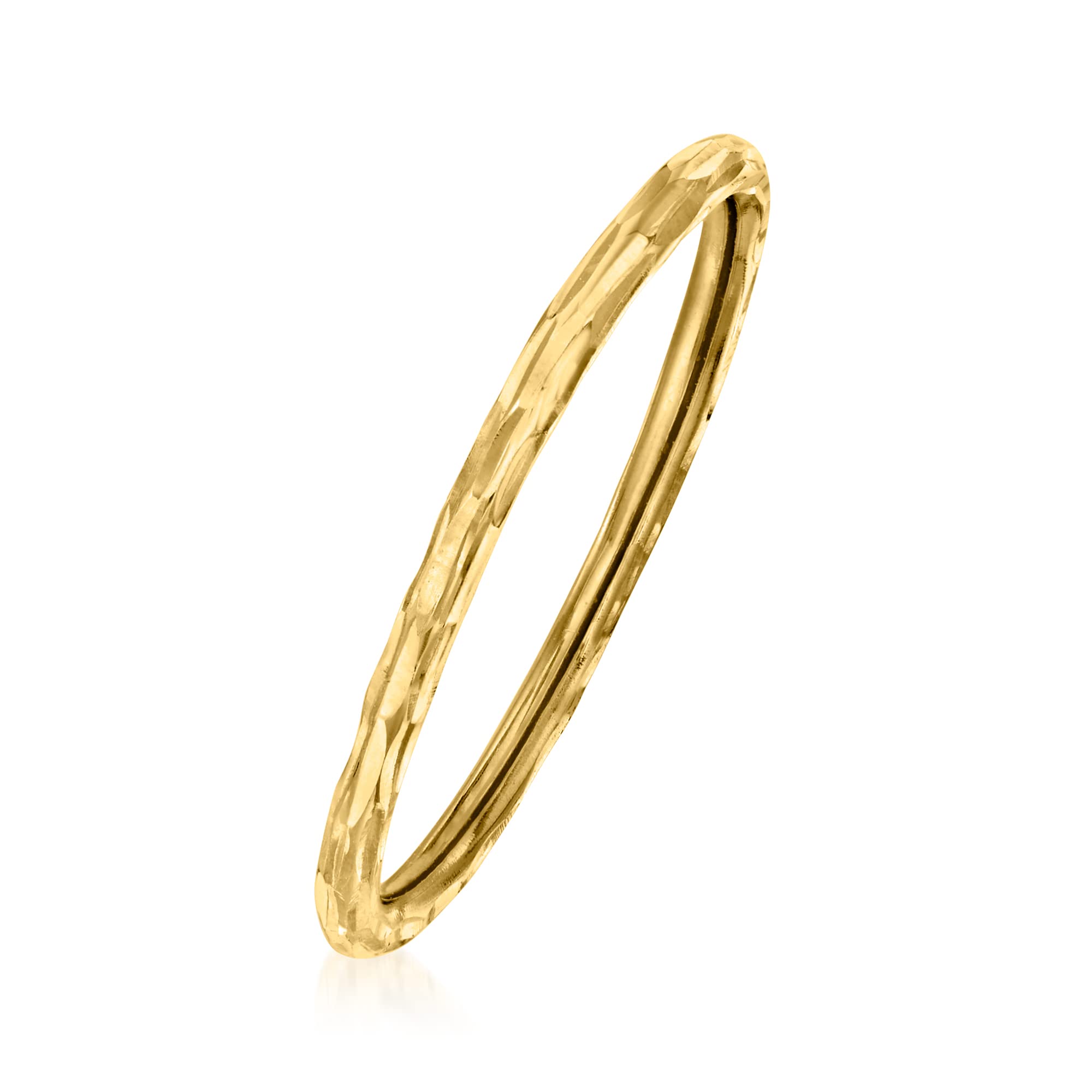 RS Pure by Ross-Simons Italian 14kt Yellow Gold Grooved Ring. Size 5