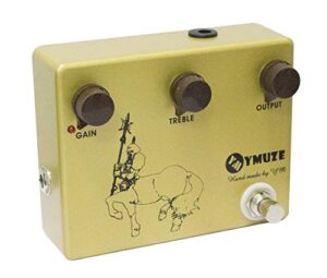 ymuze handmade gold professional overdrive boost guitar effects pedal