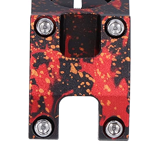 01 02 015 Bicycle Stem, Durable Wear‑Resistant Anti‑Rust Bicycle Handlebar Short Stem for Downhill Bikes for All-Round Bicycles for Road Bike for Most Bicycle(Galaxy Orange)