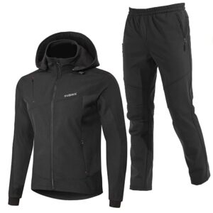 inbike winter running jackets with running pants cycling hiking jogging thermal set