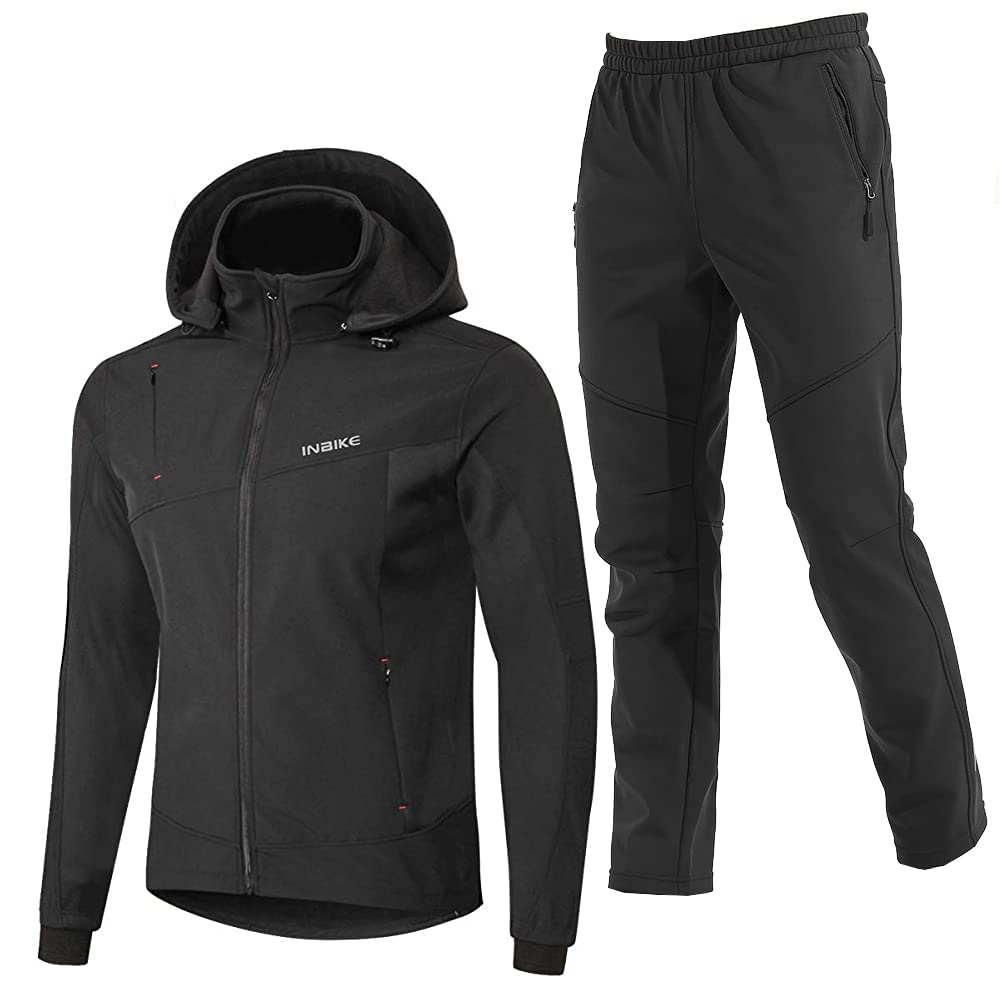 INBIKE Winter Running Jackets with Running Pants Cycling Hiking Jogging Thermal Set