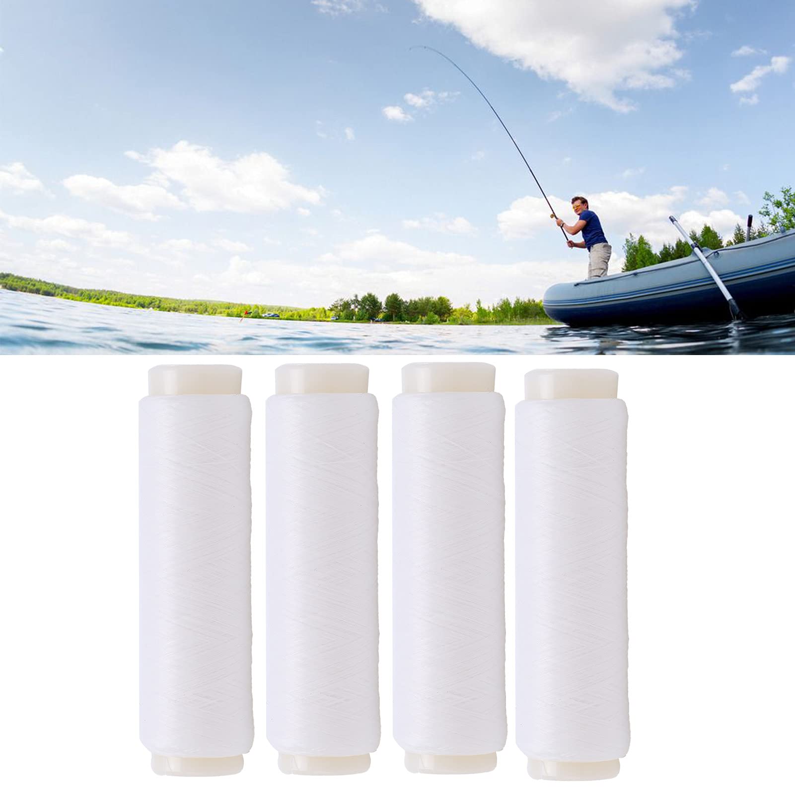 Bait Line, Fishing Accessory Nylon Bait Line 4pcs 100/200m Nylon Fishing Rubber Band Line High Elastic Fishing Accessories for Freshwater Fishing(number 1)