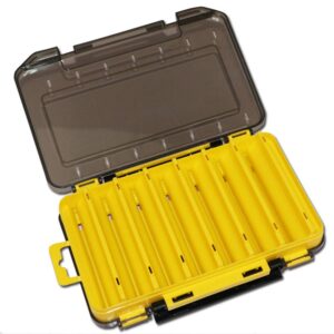 Gigicloud Plastic Fishing Tackle Accessory Box Fishing Lure Box Case 12 14 Room Double Sided Fishing Lure Bait Hooks Storage Box Case Container For Fishing Bait Plastic Storage Box