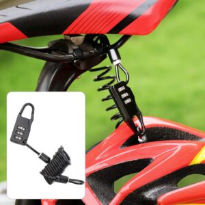 01 02 015 Bike Password Lock, Mountain Bike Helmet Lock Small Size and Lightweight for Home for Office