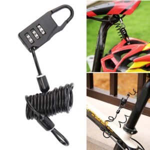 01 02 015 Bike Password Lock, Mountain Bike Helmet Lock Small Size and Lightweight for Home for Office