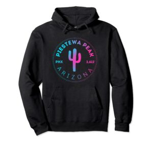 piestewa peak az - phoenix arizona retro cactus pullover hoodie