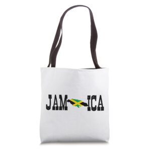 jamaica jersey for love jamaica flag silhouette jamaican tote bag