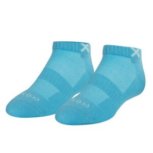 odd sox - basix ankle socks for women, comfort athletic fit, cotton blend, sky heather