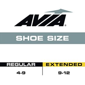 Avia Women's Cushioned No Show Socks (12 Pack), Size 4-9, Pure Black