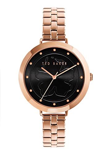 Ted Baker Women's Quartz Stainless Steel Strap, Rose Gold, 12 Casual Watch (Model: BKPAMS2169I), Rose Gold/Black