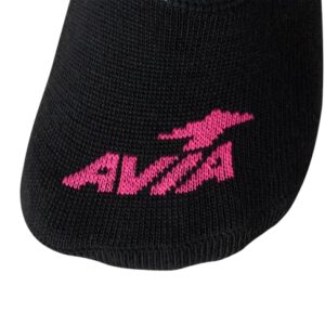 Avia Women's Cushioned No Show Socks (12 Pack), Size 4-9, Pure Black