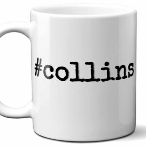 westwood tees #collins - collins personalized first name hashtag gift mug. 11 oz.