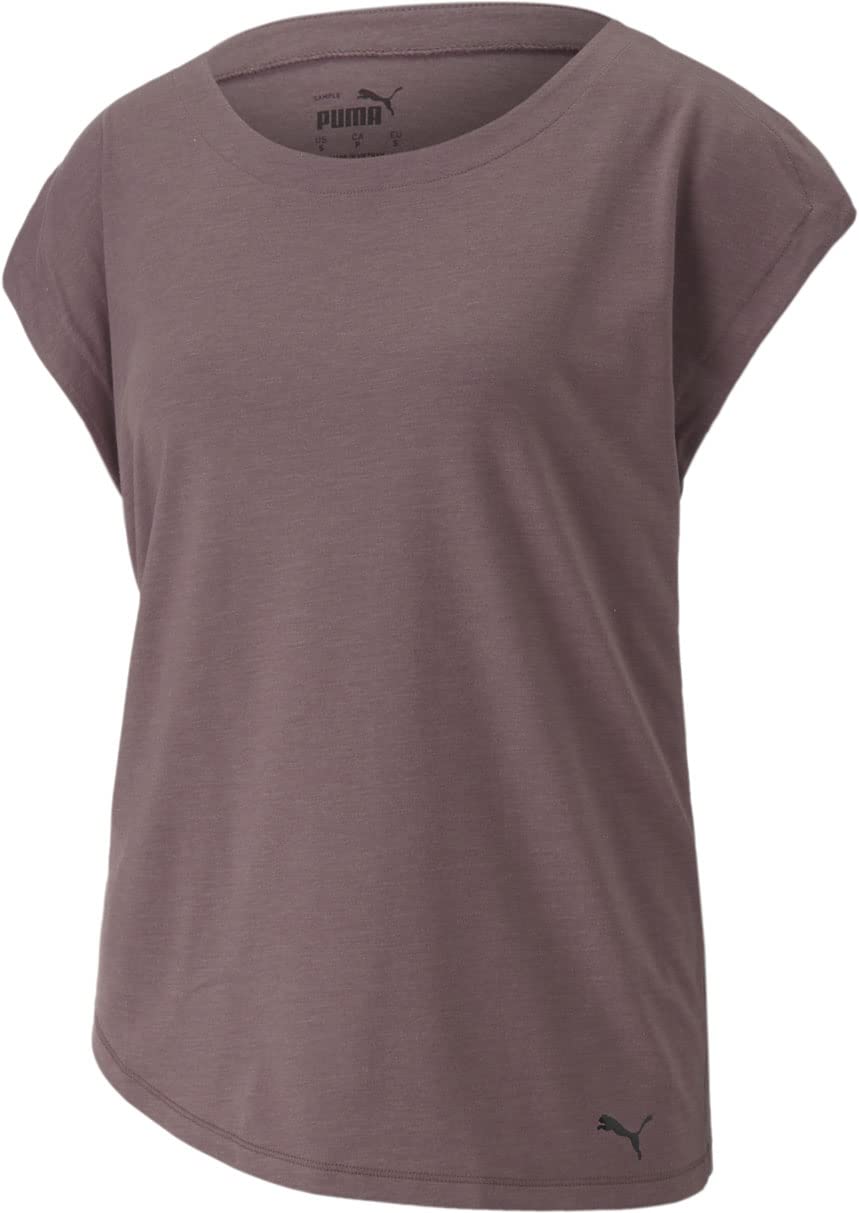 PUMA Women's Studio Foundation Tee, Dusty Plum Heather, Small