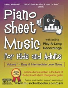 piano sheet music for kids and adults (volume 1): easy and intermediate level piano solos (piano books by music fun books)