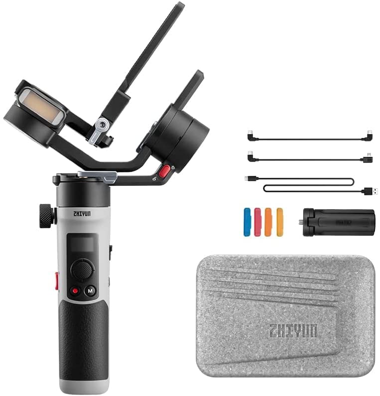 Zhiyun Crane M2S Camera Gimbal 3-Axis Handheld Video Stabilizer for Mirrorless Camera,Action Camera,Smartphone,for Sony A6000,A6300,A6500,for GoPro Hero 10/9/7,for iPhone 13 Pro Max Mini 12 11