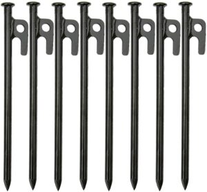 tent stakes heavy duty 12 inch steel tent pegs for camping unbreakable and inflexible