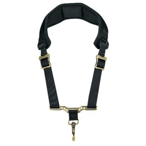 adorence saxophone neck strap with cushioned padding & swivel metal hook - comfortable sax strap for tenor, alto - black, metal weight spreader