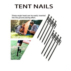 Tent Stakes Heavy Duty 12 inch Steel Tent Pegs for Camping Unbreakable and Inflexible