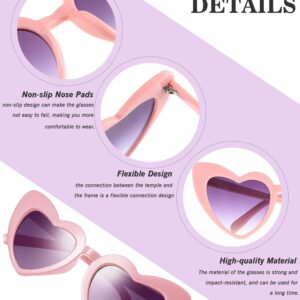 15 Pairs Bachelorette Sunglasses Heart Shaped Sunglasses Bridesmaid Bride Eyewear Bridesmaid Proposal Gifts For Wedding Party (White Gray, Pink Gray)