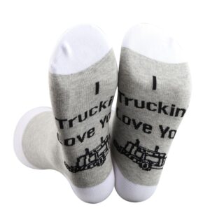 tobgbe truck socks trucker gift truck driver gift for trucker husband boyfriend (truckin' socks)