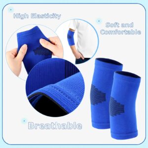 Kasyat Kids Elbow Brace Knit Compression Elbow Sleeve Compression Brace Gym Arm Sleeve Gym Elbow Support for Boys and Girls Teen Weight Lifting Sports(2 Pieces,Large)