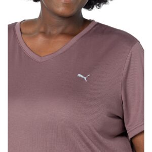 PUMA Women's Plus Size Performance Tee, Dusty Plum, 3X