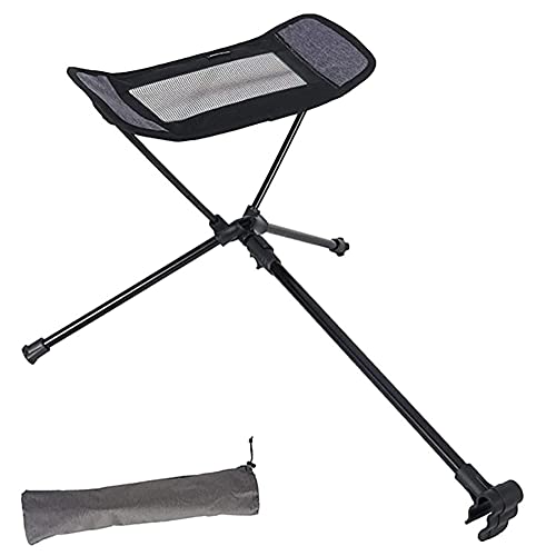 YWHWLX Camping Chair Foot Rest for Hammock Chair Foldable Attachable Footrest Attachment with Retractable Design for Hiking Fishing Beach (Gray)