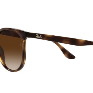 Ray-Ban Women's RB4378F Low Bridge Fit Square Sunglasses, Havana/Gradient Brown, 54 mm