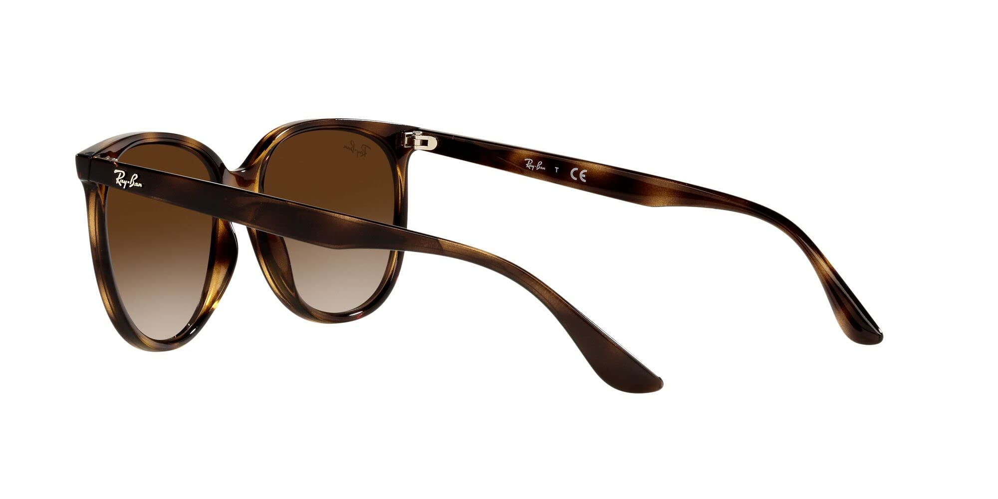 Ray-Ban Women's RB4378F Low Bridge Fit Square Sunglasses, Havana/Gradient Brown, 54 mm