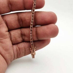 5.00 Ct Round Cut Chocolate Diamond Tennis Bracelet 14k Rose Gold Over All Size Available Brown