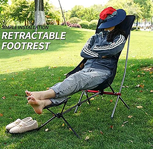 YWHWLX Camping Chair Foot Rest for Hammock Chair Foldable Attachable Footrest Attachment with Retractable Design for Hiking Fishing Beach (Gray)