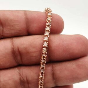 5.00 Ct Round Cut Chocolate Diamond Tennis Bracelet 14k Rose Gold Over All Size Available Brown