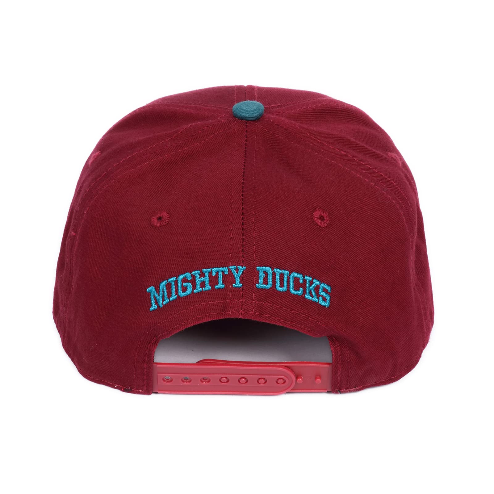 Mighty Ducks #96 Conway Different Logo Classic Duck hat Men's Flat Cap Hip Hop Red（Cyan） Size (S-XL)