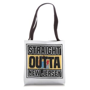 straight outta new jersey tote bag