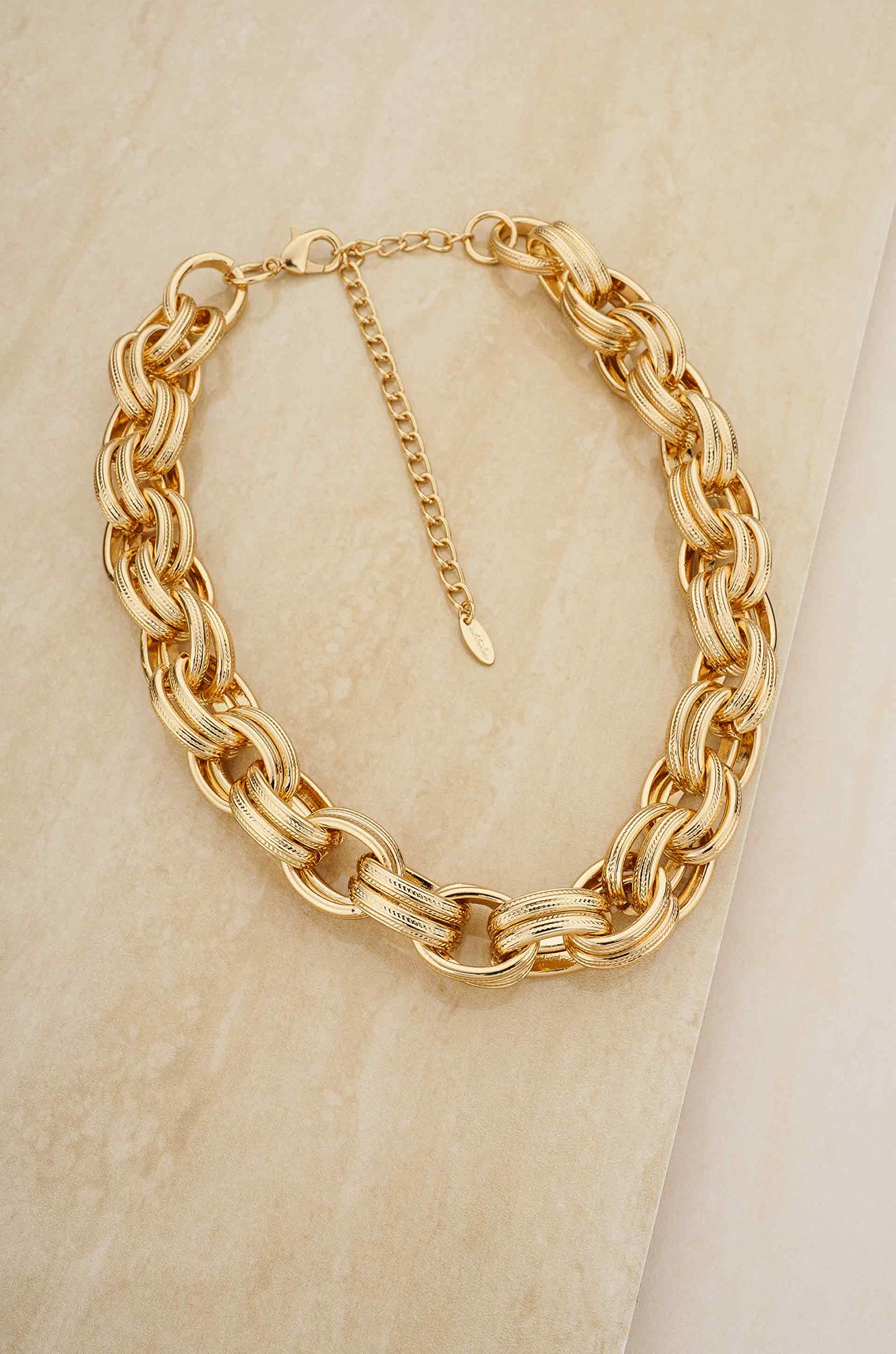 Ettika Chunky Gold Necklace. Gold Necklace, Bold & Chunky 18k Gold Plated Chain. Chunky Chain Necklace Women, Jewelry