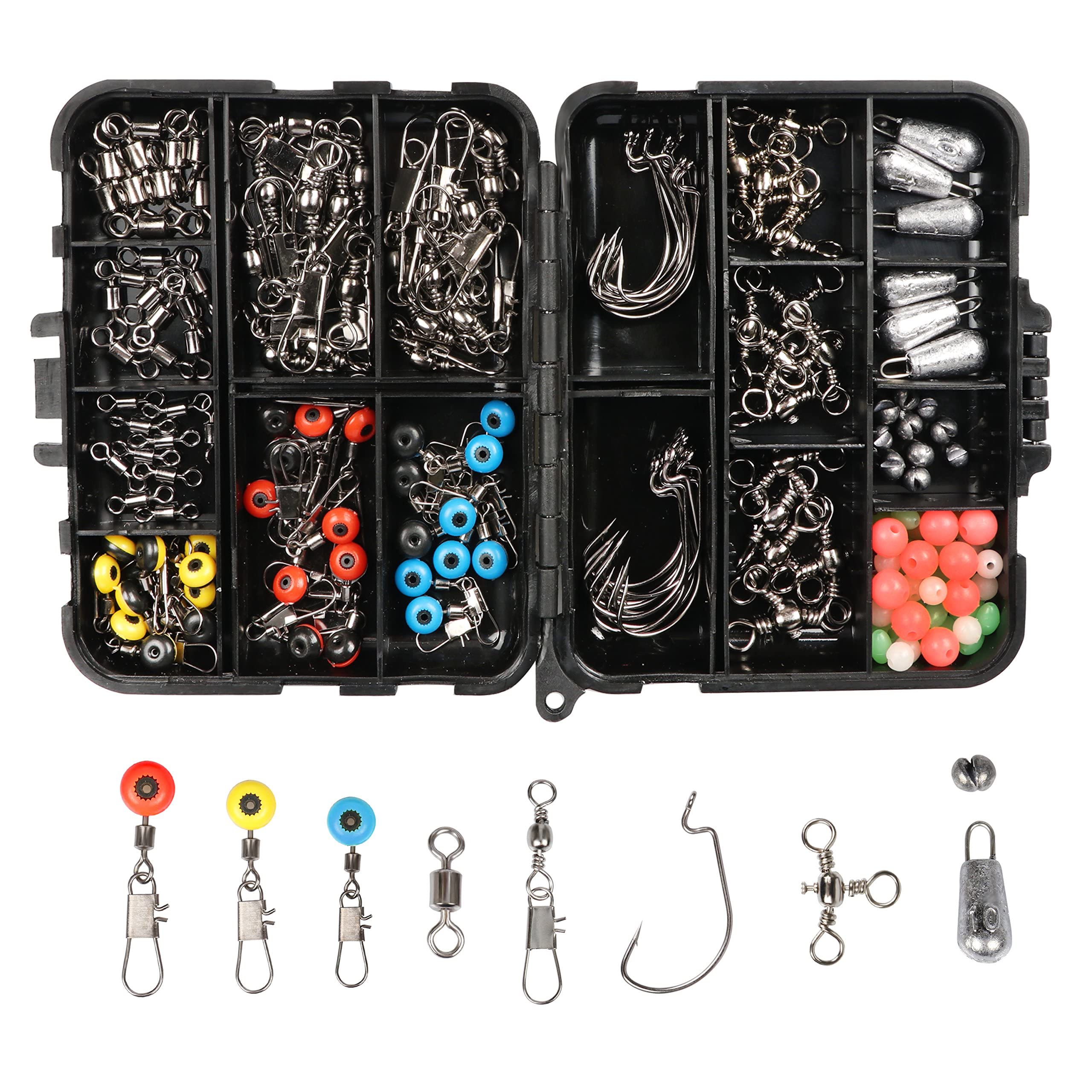 170PCS Pack Fishing Accessories Kit for Saltwater, 3600 Fishing Tackle Box