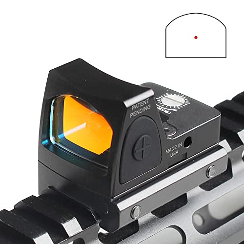 Tactical RMR Red Dot Sight, 20mm Mount Pistol Handgun Shunting Red Dot, 2 MOA Adjustable Reflex Sight Pistol Scope Without Battery