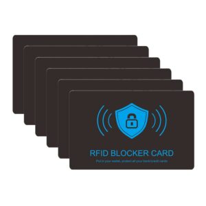 mindrfid rfid blocking card, premium contactless wallet purse sheild debit credit card rfid inserts blocker protector… (black)